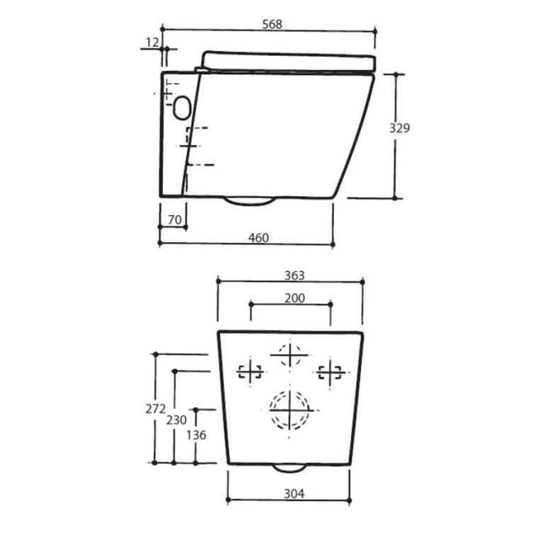 Vaal - Entice - Toilets - Wall-Hung - White | Lixil Africa