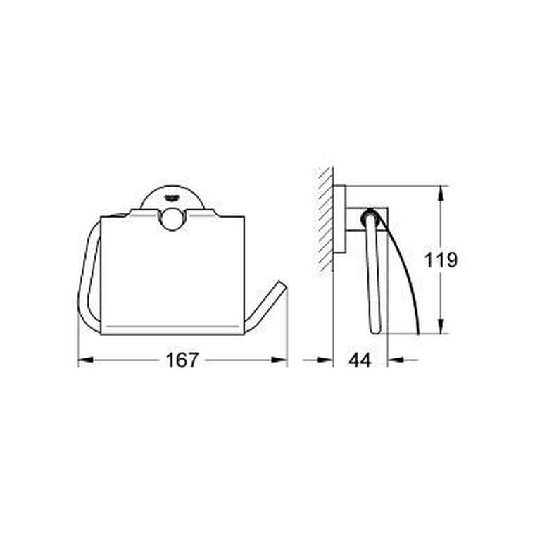 Grohe - Essentials Toilet Paper Holder with Cover Chrome | Lixil Africa