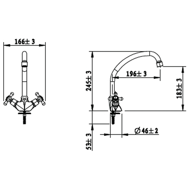 Cobra - Roma - Tap & Mixer Screw Down - Sink Mixer - Chrome | Lixil Africa