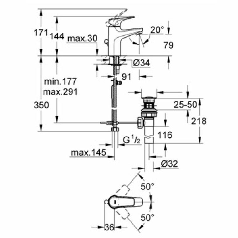 Grohe - BauFlow OHM Basin Mixer Chrome | Lixil Africa