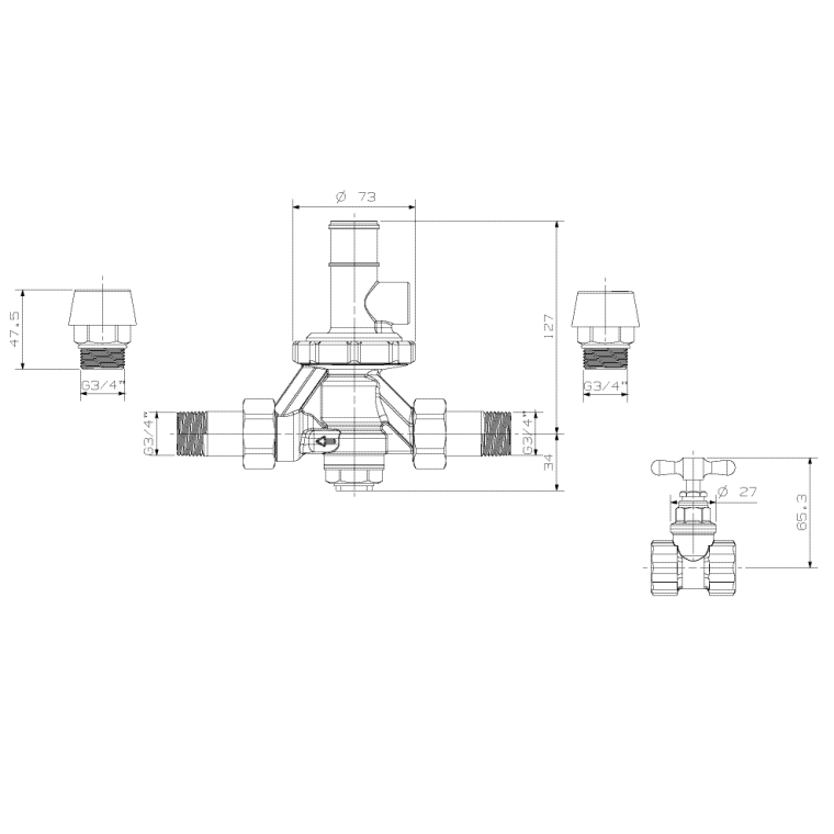 Cobra - Masterflo I - Valve - Geyser - Pressure Control Valve - Brass ...