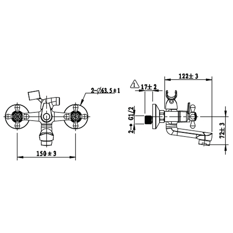 Cobra - Roma - Tap & Mixer Screw Down - Bath Mixer - Chrome | Lixil Africa