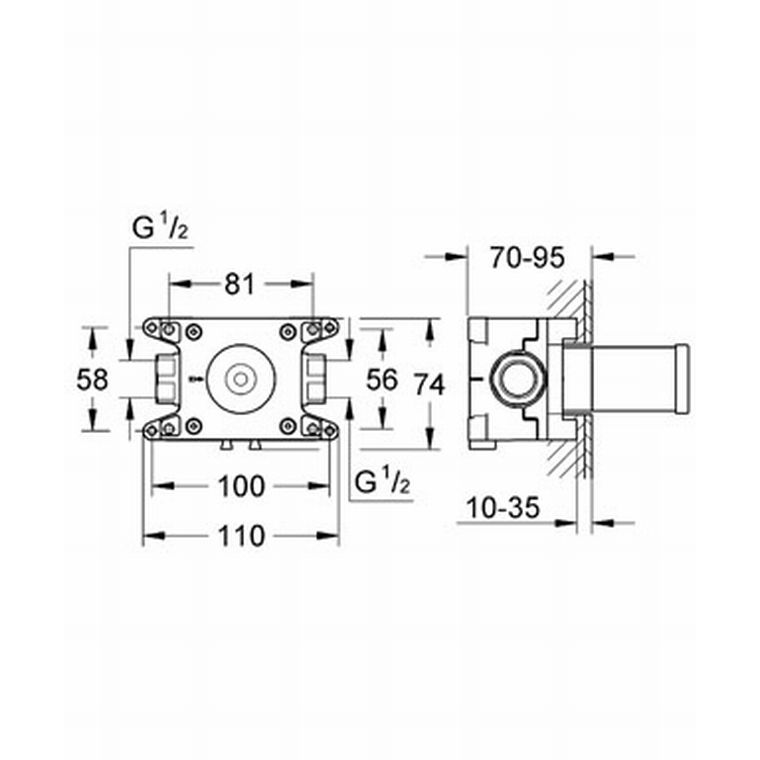 Grohe - Grohtherm F Rough-In Single Volume Control Trim | Lixil Africa
